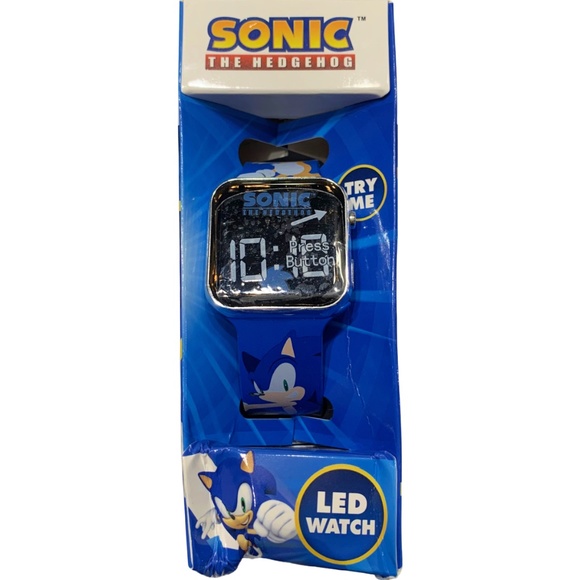 Accessories | Sega Sonic The Hedgehog Watch Led Flashing Rectangle Face ...
